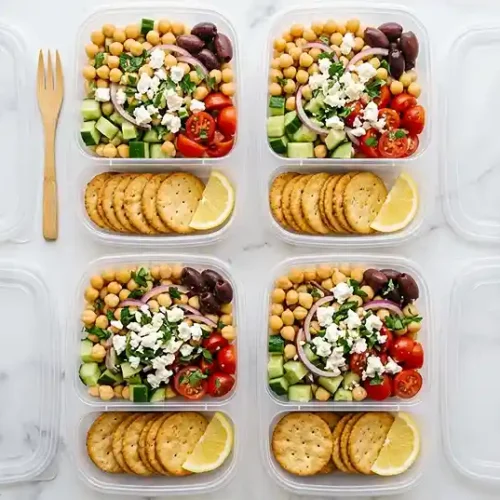 Simple Gluten-Free Greek Chickpea Lunch Boxes - Grainless Life