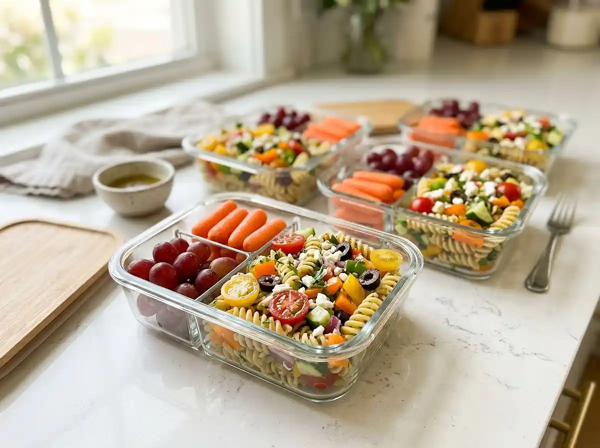 Gluten-Free Pasta Salad Bento Boxes For Easy Cold Lunches - Grainless Life
